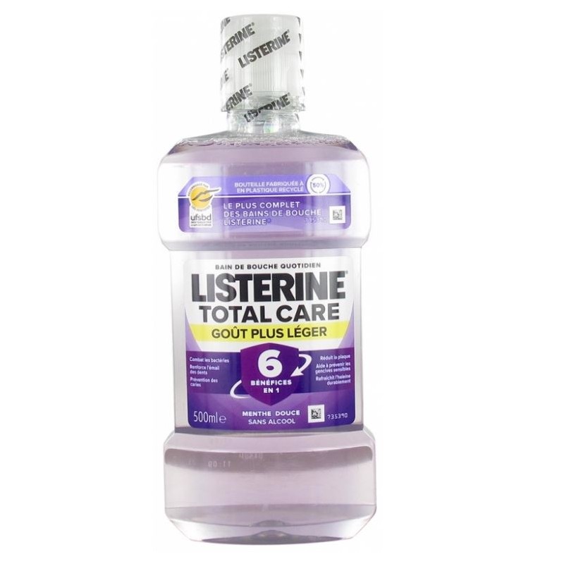 Listerine Total Care Bain De Bouche Gout Plus Leger 500ml