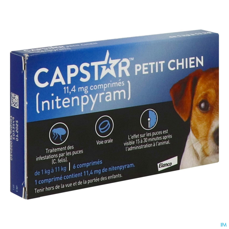 Capstar – Insecticide petit chien, 11 mg, 6 comprimés