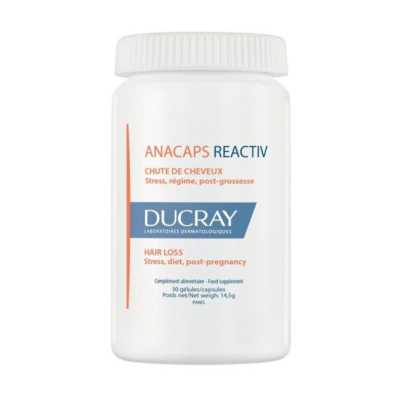 Ducray – chute de cheveux réactionnelle Anacaps Reactiv, 30 gélules