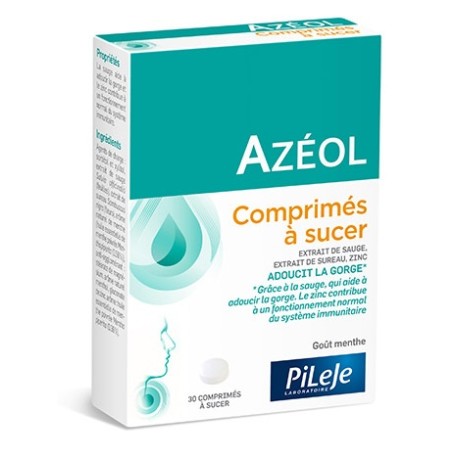 Pileje – Azéol Comprimés Pour La Gorge 30 Pastilles