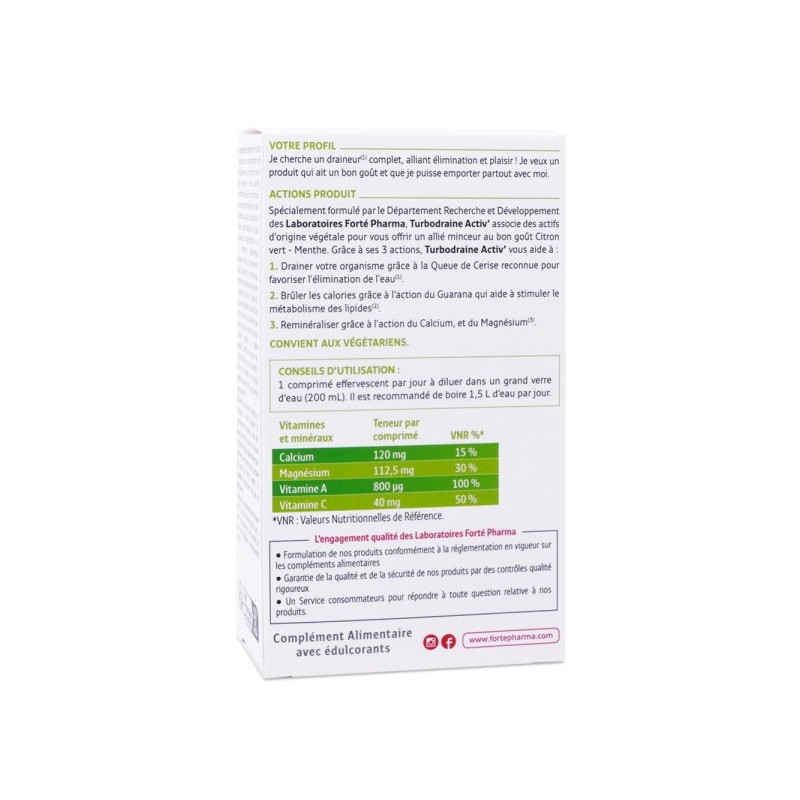 Forte Pharma Turbo Draine Activ x20 Comprimés